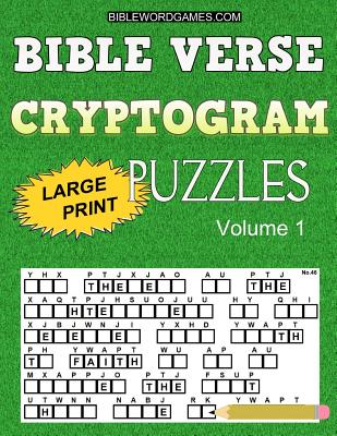Bible Verse Cryptogram Puzzles: 365 Large Print Inspirational Bible ...